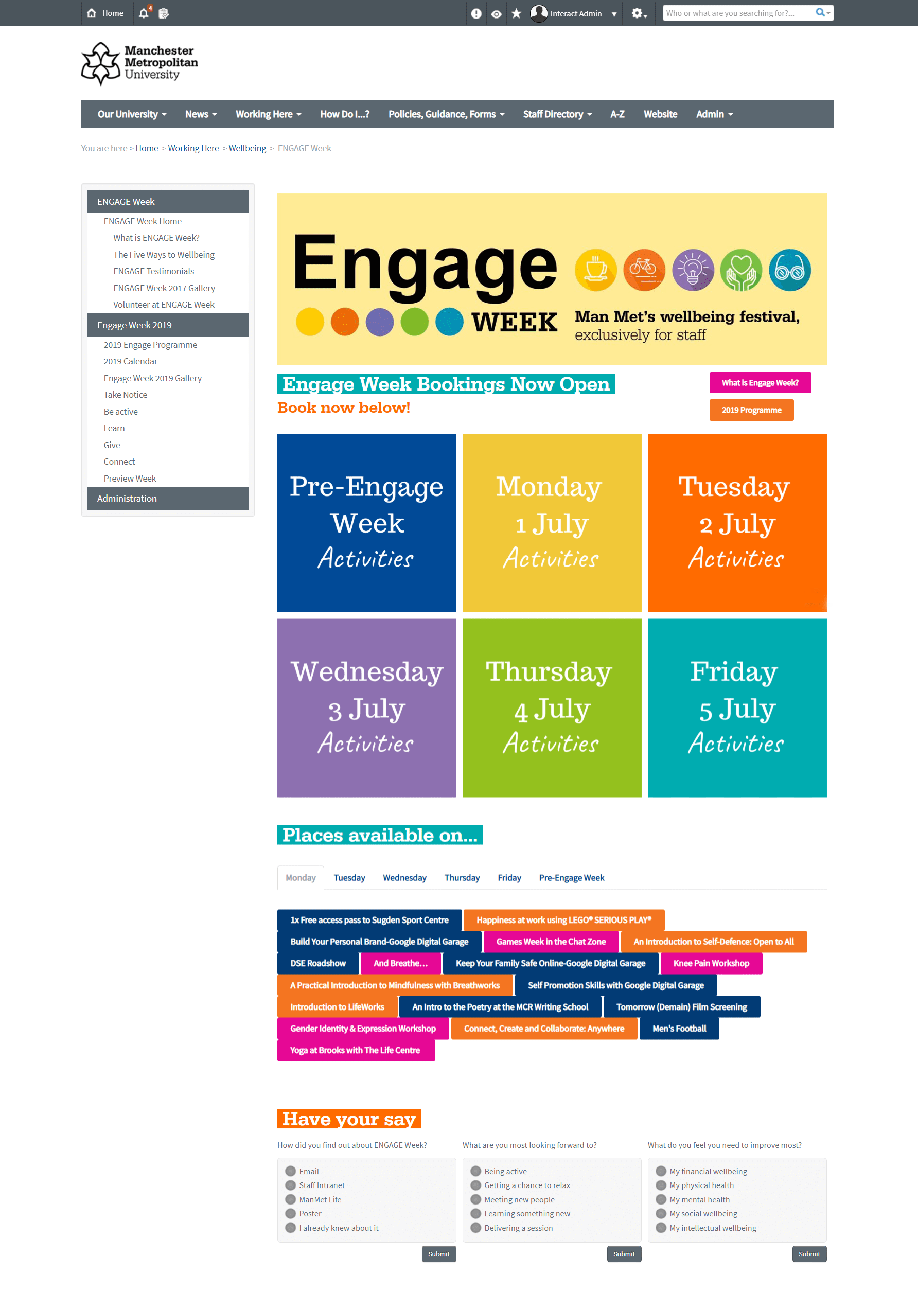 The Manchester Met University intranet story | Interact software
