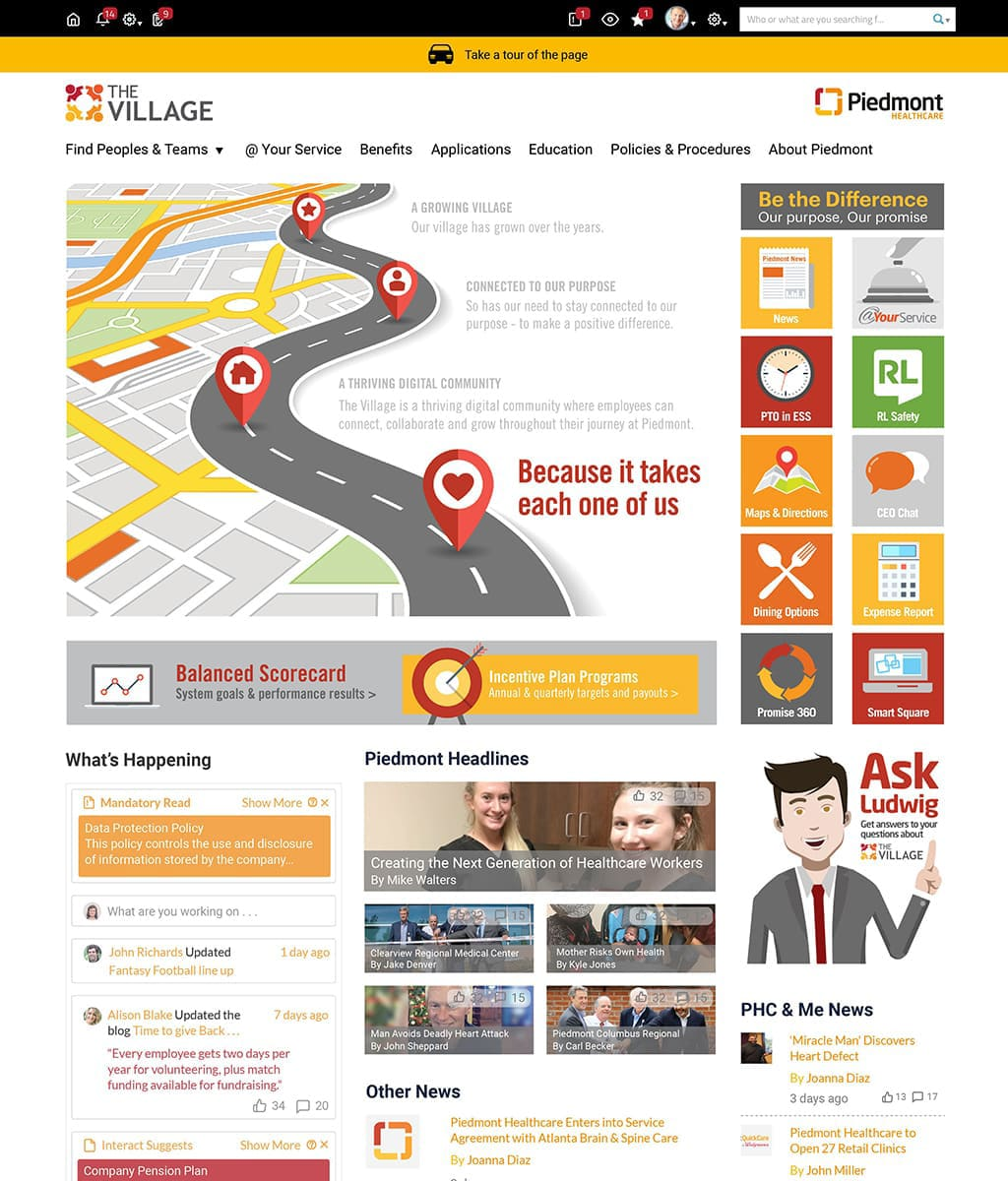 5 intranet design ideas for employee-friendly homepages | Interact software