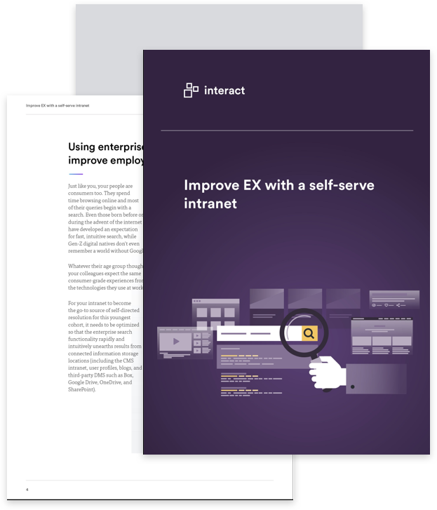 Improve EX with a self-serve intranet | Interact software
