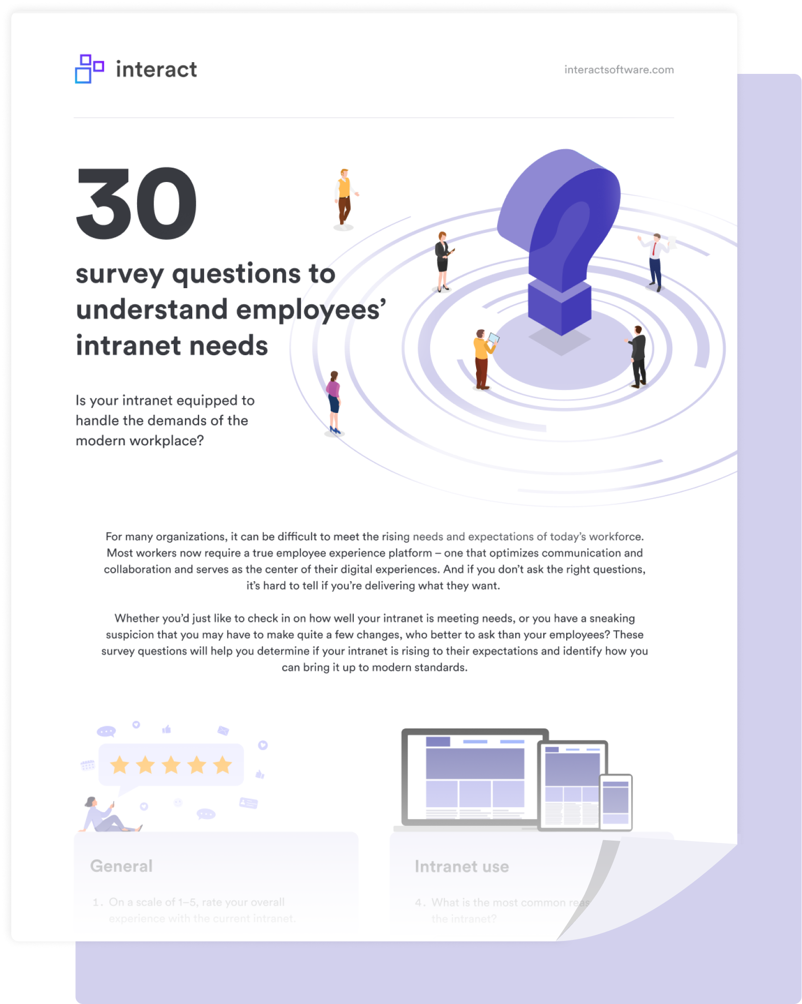 30 survey questions to understand employees’ intranet needs | Interact ...