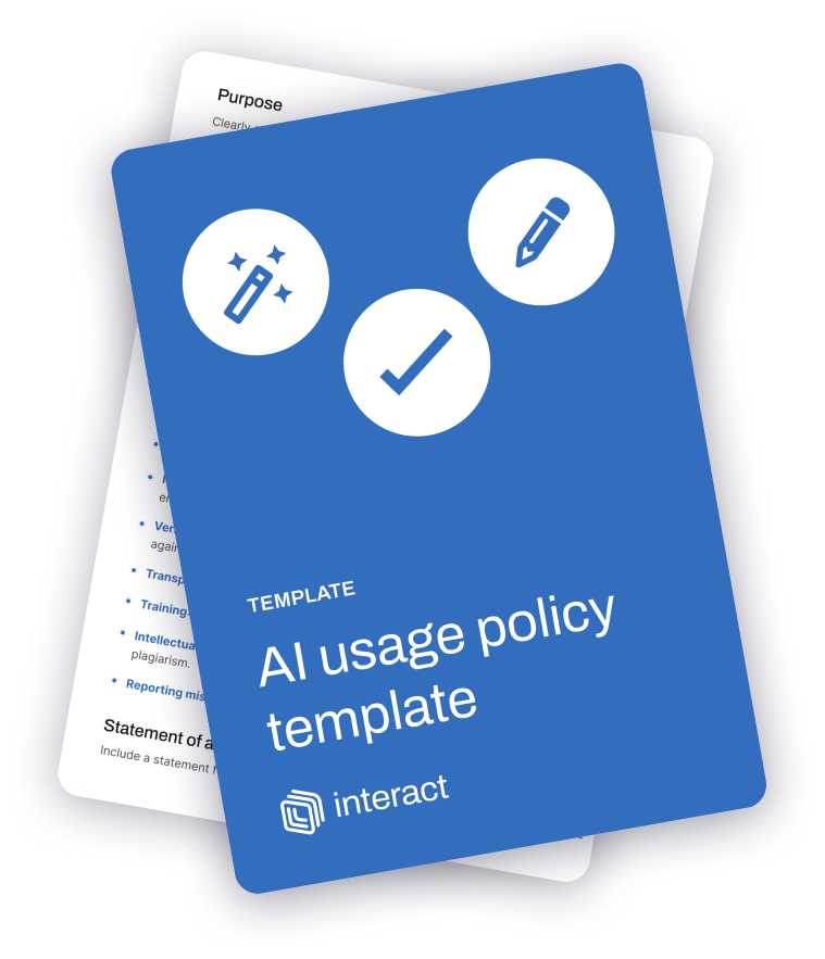 AI usage policy template | Interact software